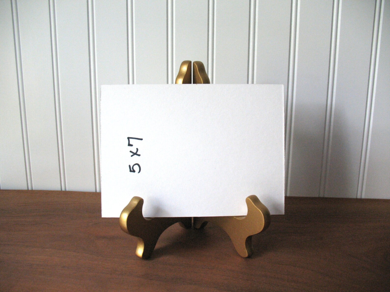 7.25" Tall GOLD EASEL Wood Table Top / Shelf Display Wedding Table ...