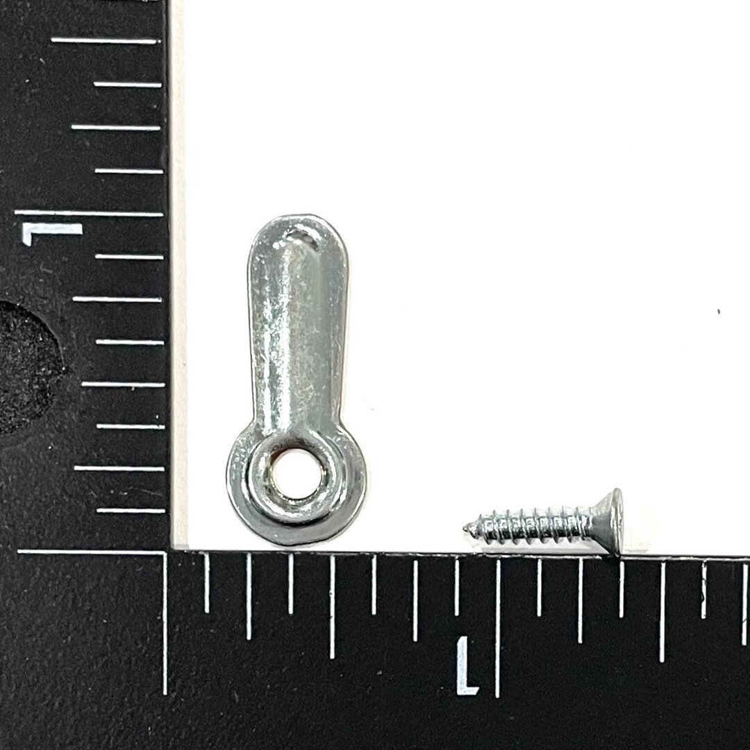 1" TURN BUTTONS W 1/2" Screws - LARGE Ridged Silver Metal Tabs for Wood ...