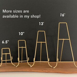 6.5" Tall GOLD TABLE EASEL Small Iron Metal Wedding Christmas Home ...