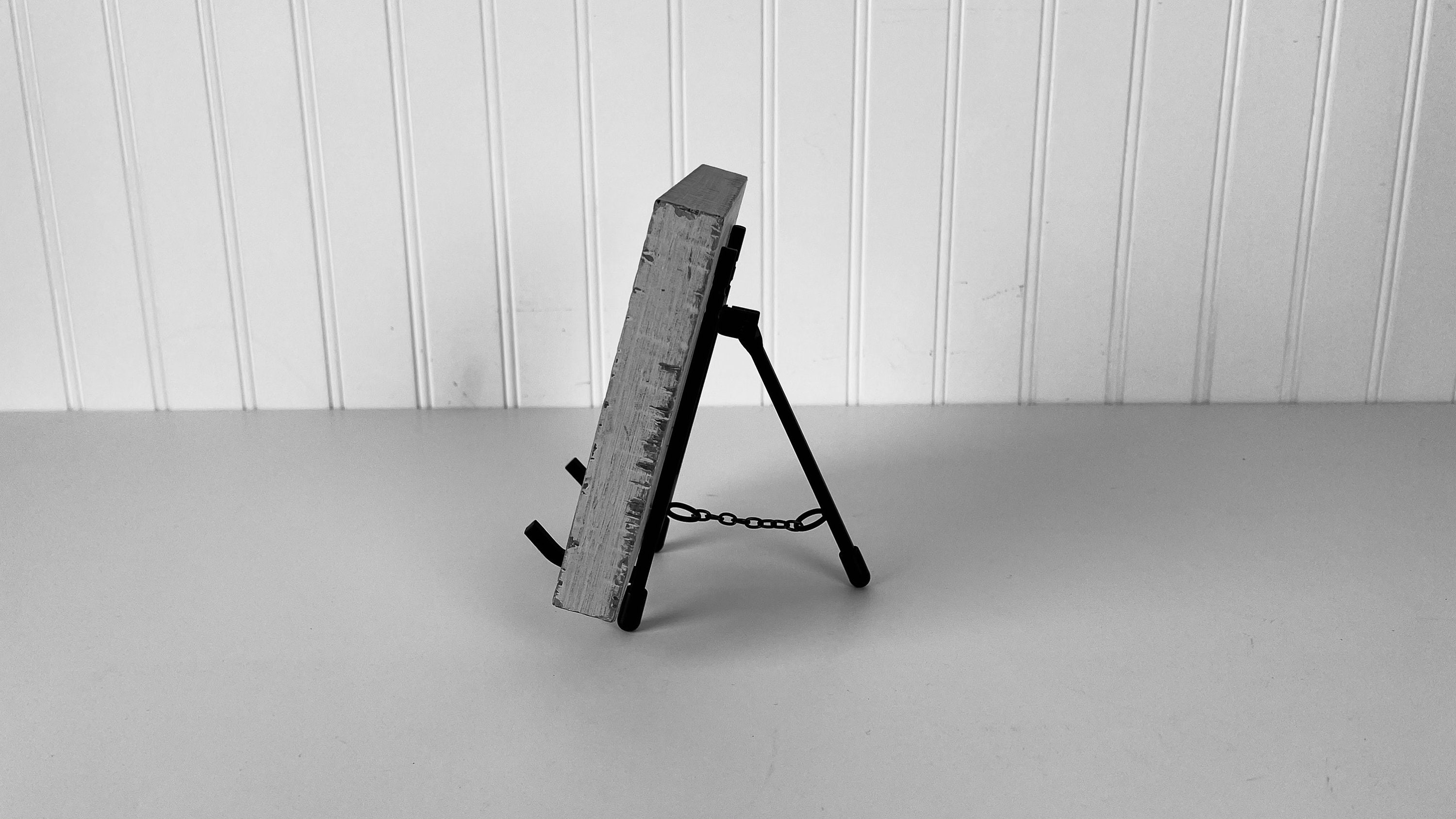 5" TRADITIONAL ART EASEL Small Black Metal Tabletop Shelf Display ...