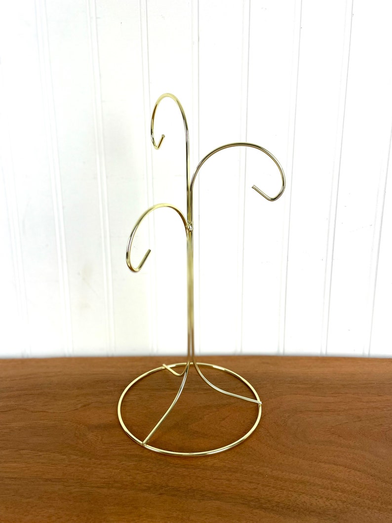 Multi 3 Arm BRASS ORNAMENT TREE Stand Gold Metal Wire Holder - Etsy