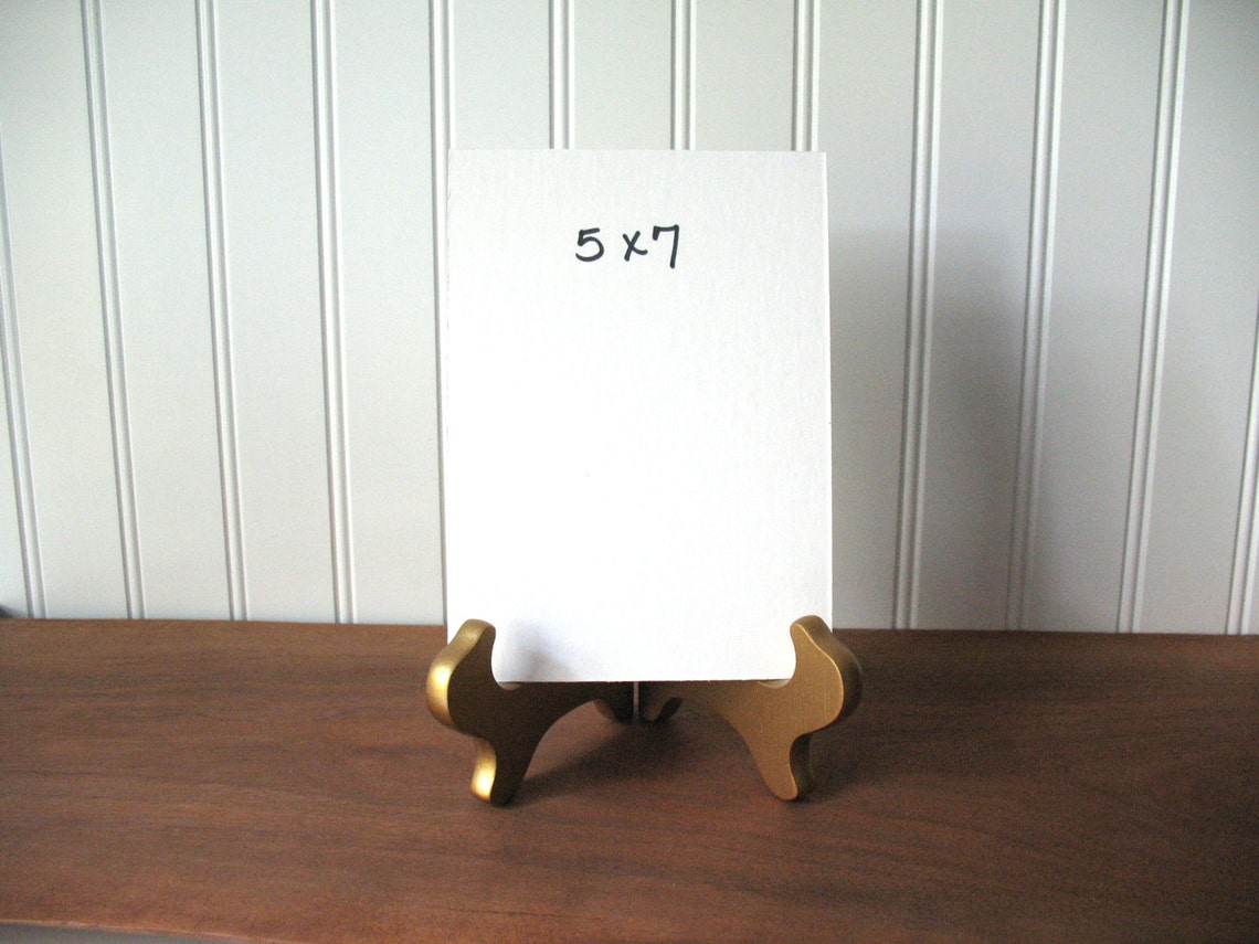 7.25 Tall GOLD EASEL Wood Table Top / Shelf Display - Etsy