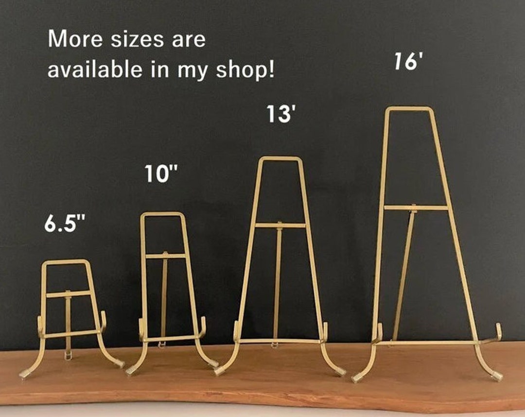 16" GOLD TABLE EASEL Large Metal Tabletop Stand Decor for Wedding ...