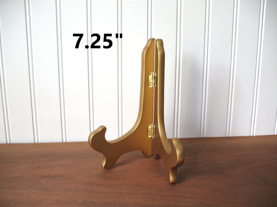 7.25" Tall GOLD EASEL Wood Table Top / Shelf Display Wedding Table ...