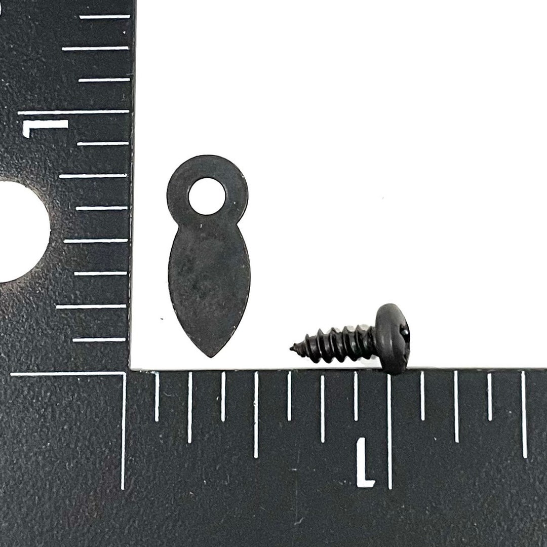 13/16 TURN BUTTONS W/ 3/8 Screws small Flat Black Metal Tabs for Wood ...