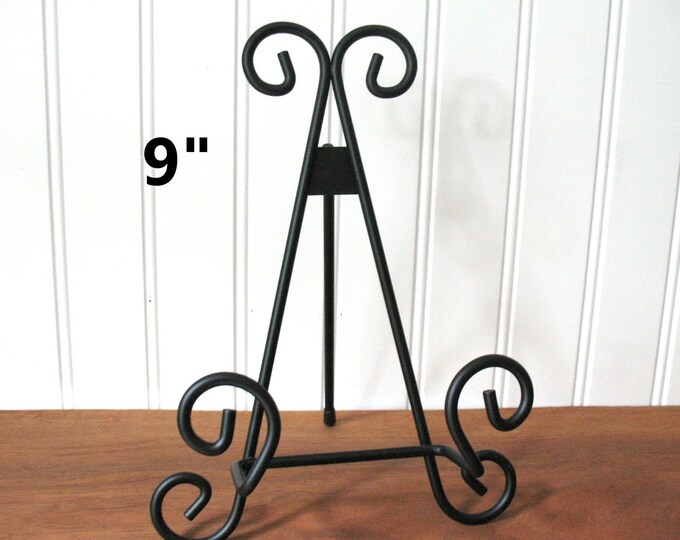 9" BLACK METAL EASEL Tabletop Shelf Display Picture Frames Photos ...