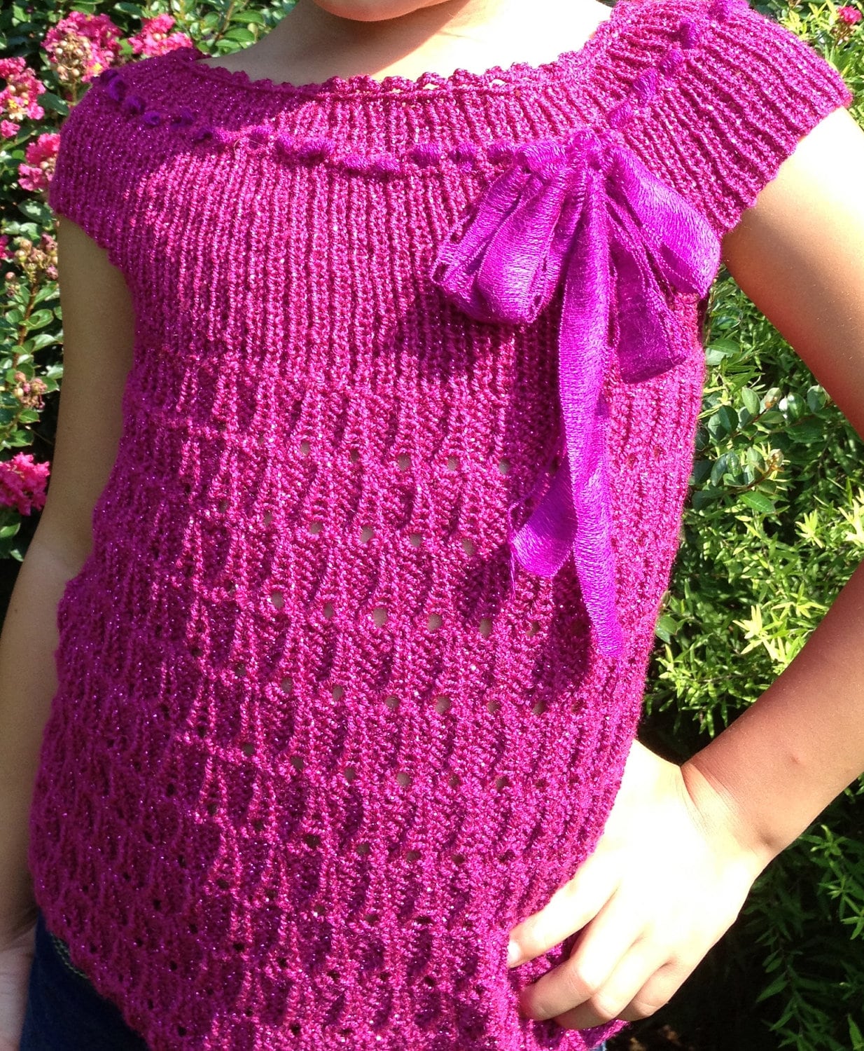 Sweet Paris - Girl Tunic Top Knitting Pattern - Etsy