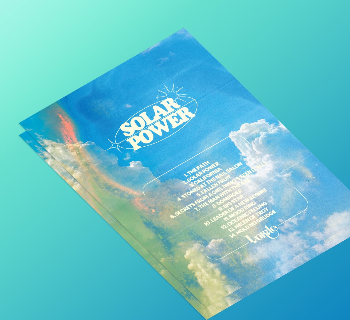 Lorde Solar Power Double Poster Set DIGITAL DOWNLOAD - Etsy