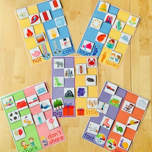 Opposites Busy Book - Toddler to Preschool - Hot/cold, Big/little ...