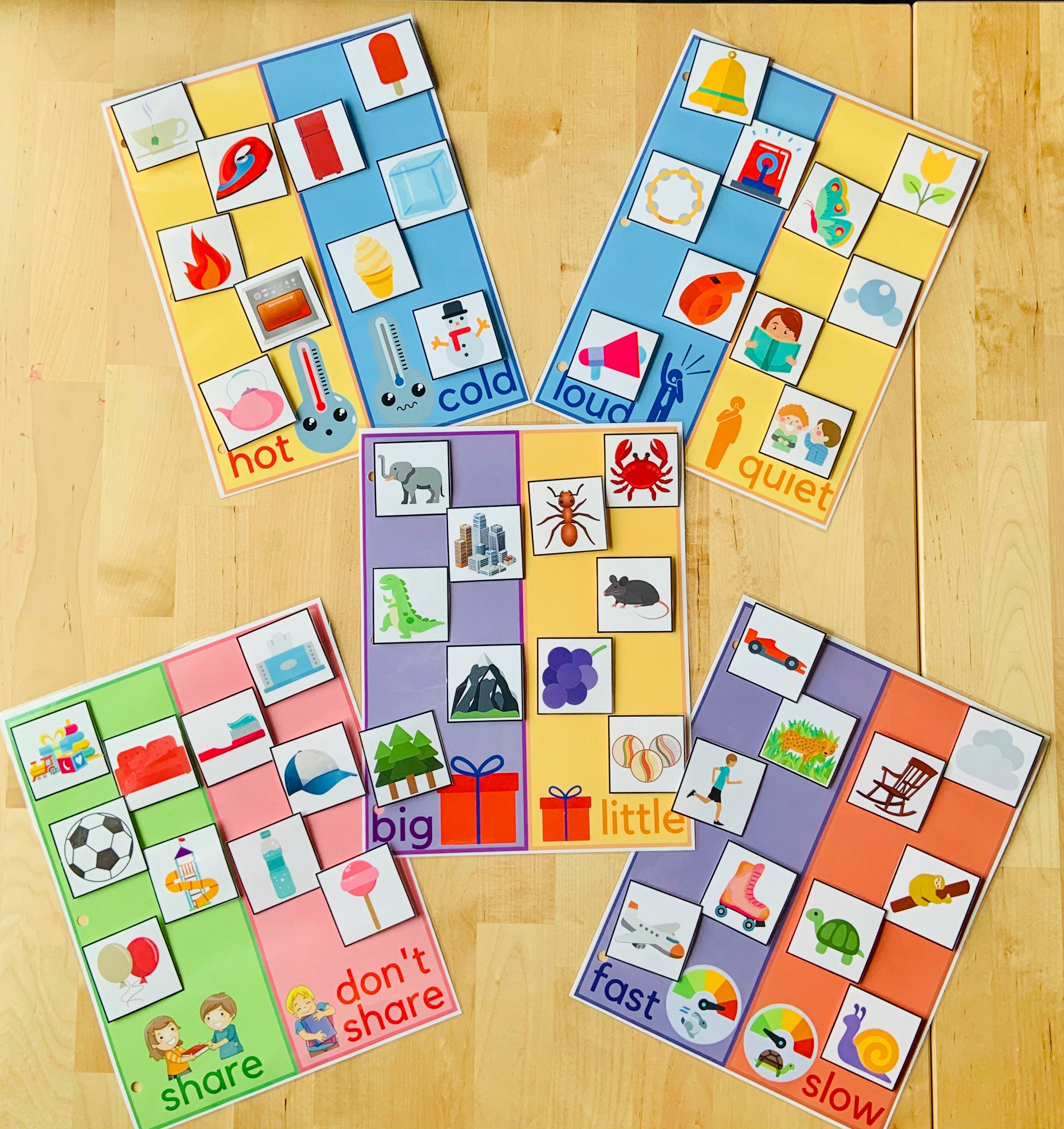 Opposites Busy Book - Toddler to Preschool - Hot/cold, Big/little ...