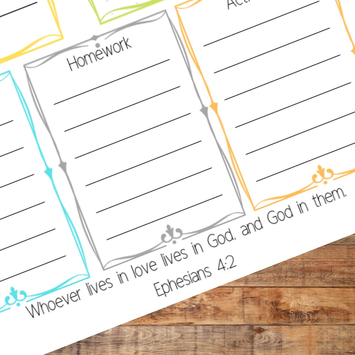 Set of 9 Printable Daily Planner Sheets for Kids- Instant Download ...