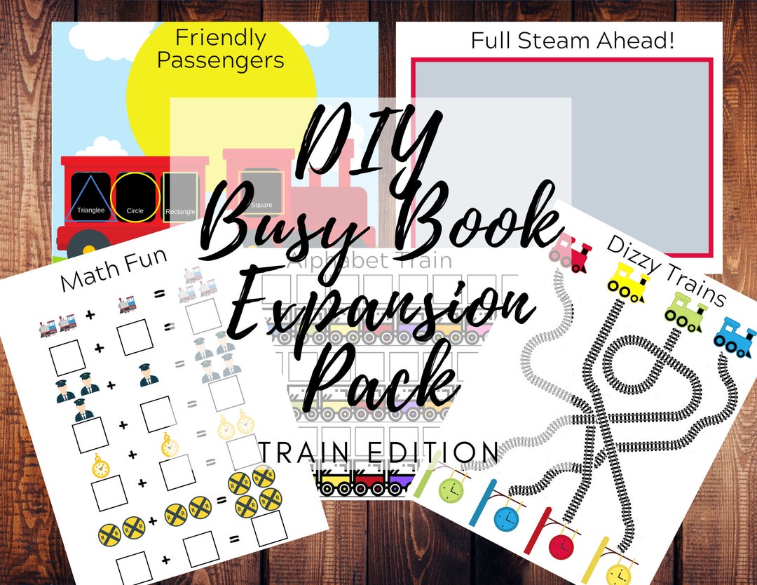 Train Busy Book - Toddler to Preschool - Math, Mazes, Shapes, Letter ...