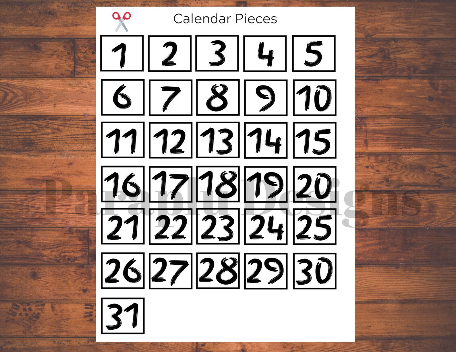 Children's Perpetual Calendar Printable- Easy to Assemble! - Etsy