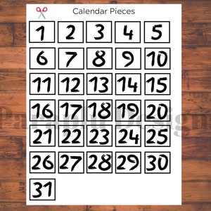 Children's Perpetual Calendar Printable- Easy to Assemble! - Etsy
