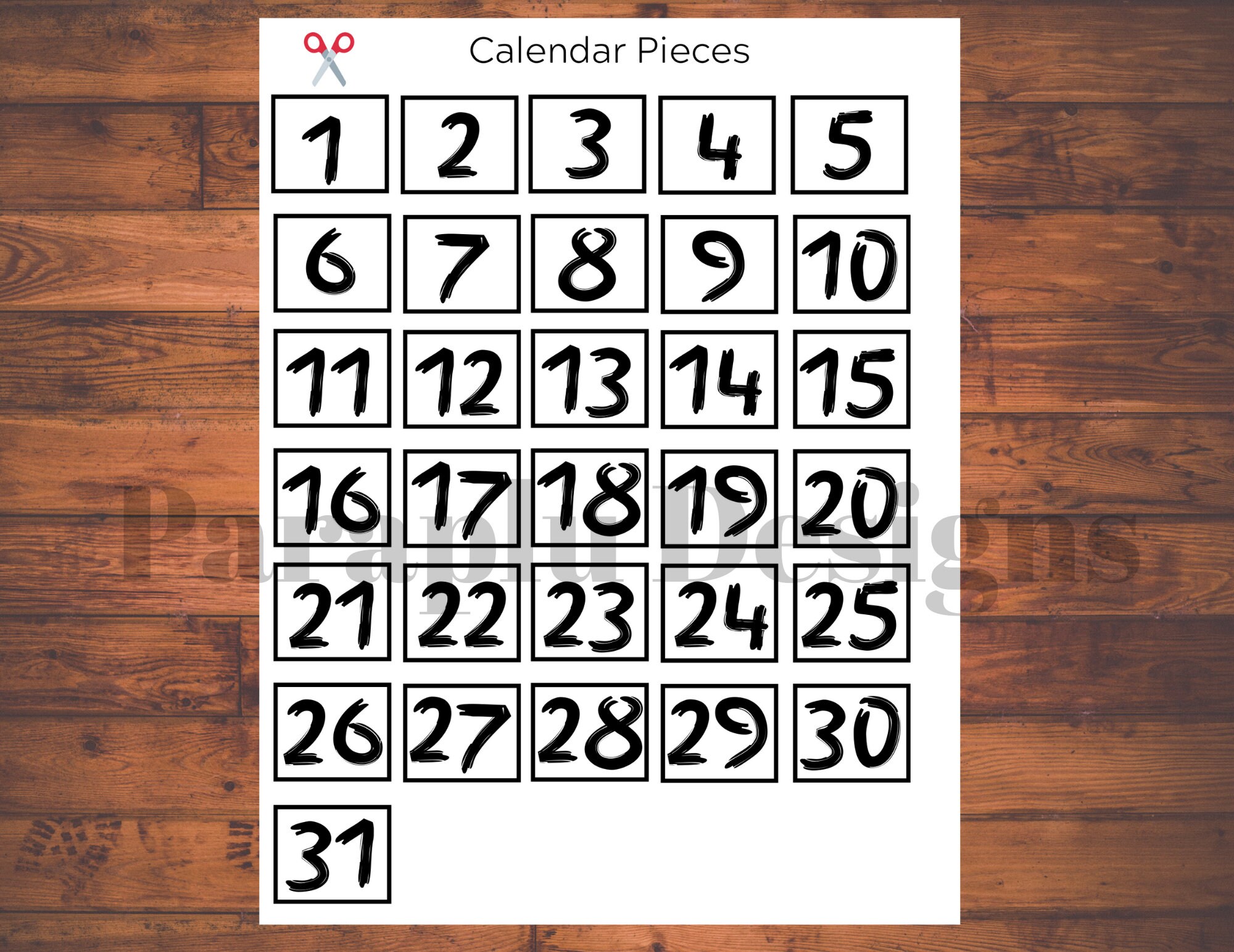 Children's Perpetual Calendar Printable- Easy to Assemble! - Etsy