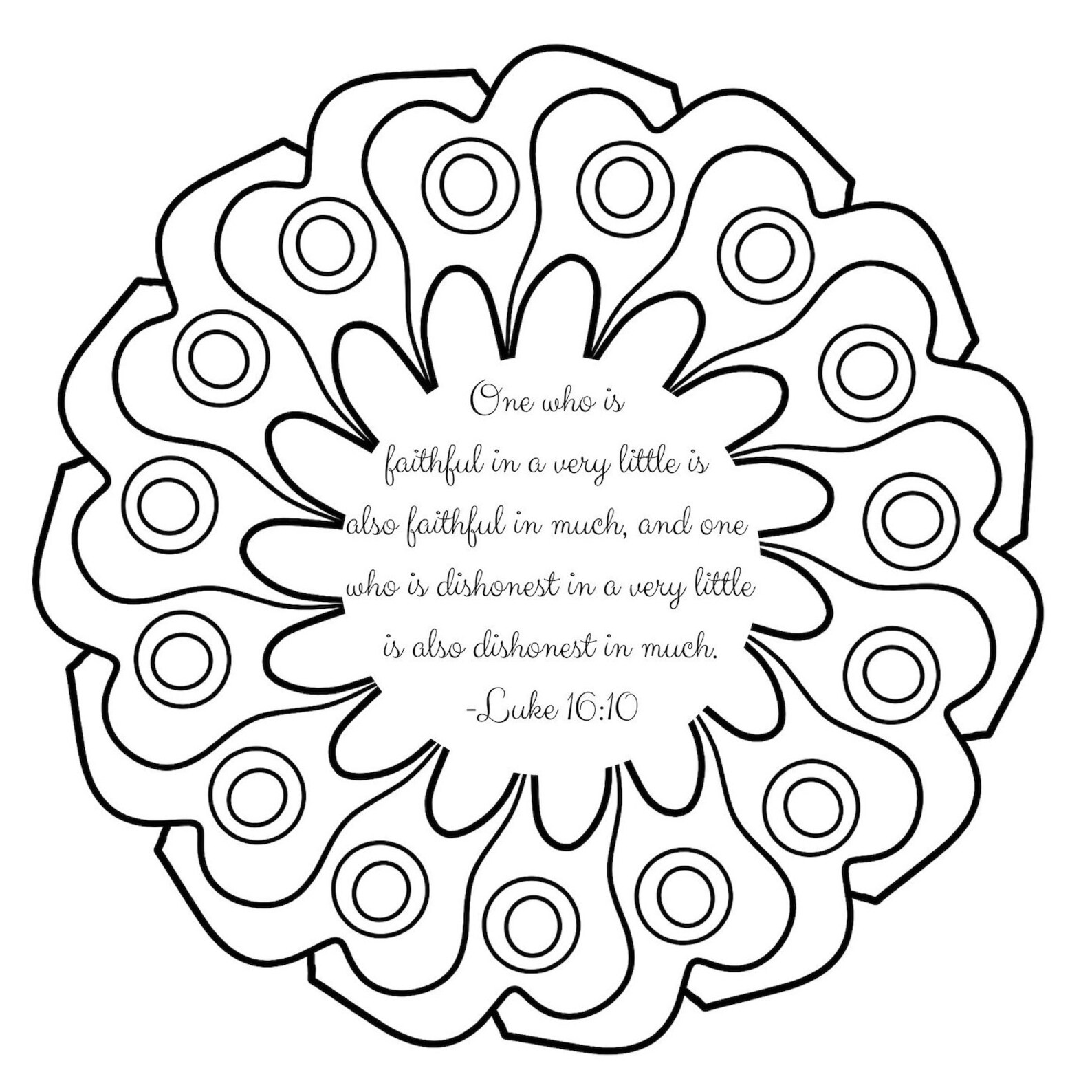 Set of 9 Mindful Mandala Coloring Sheets With Bible Verses- Instant ...