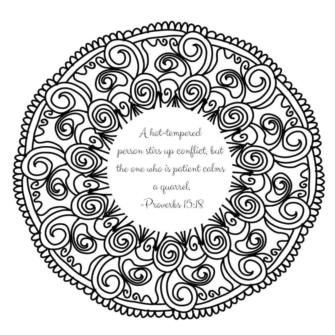 Set of 9 Mindful Mandala Coloring Sheets With Bible Verses Instant ...