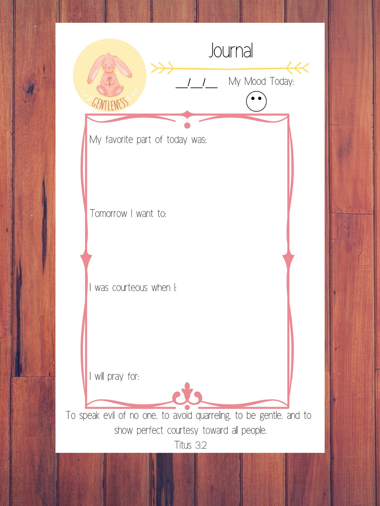 Set of 9 Printable Journal Sheets for Kids With Prompts Instant ...