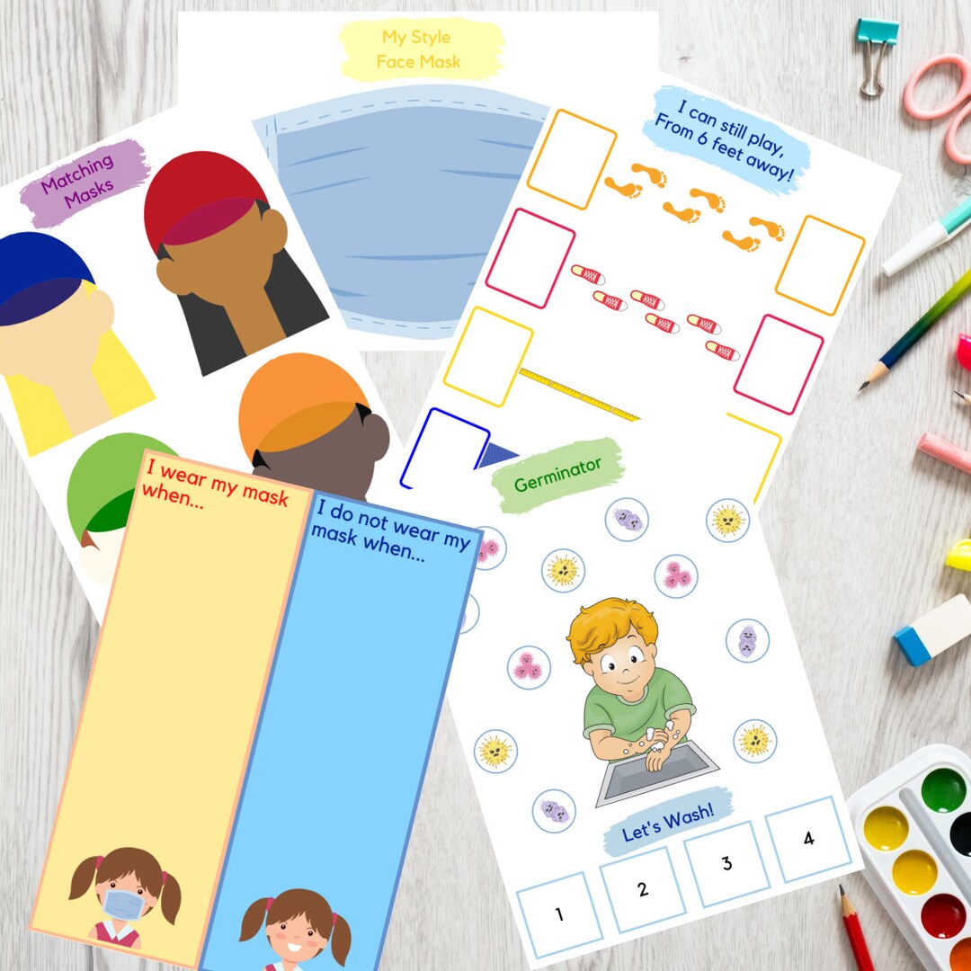 Fun With Face Masks Busy Book for Toddlers and Preschoolers - Etsy
