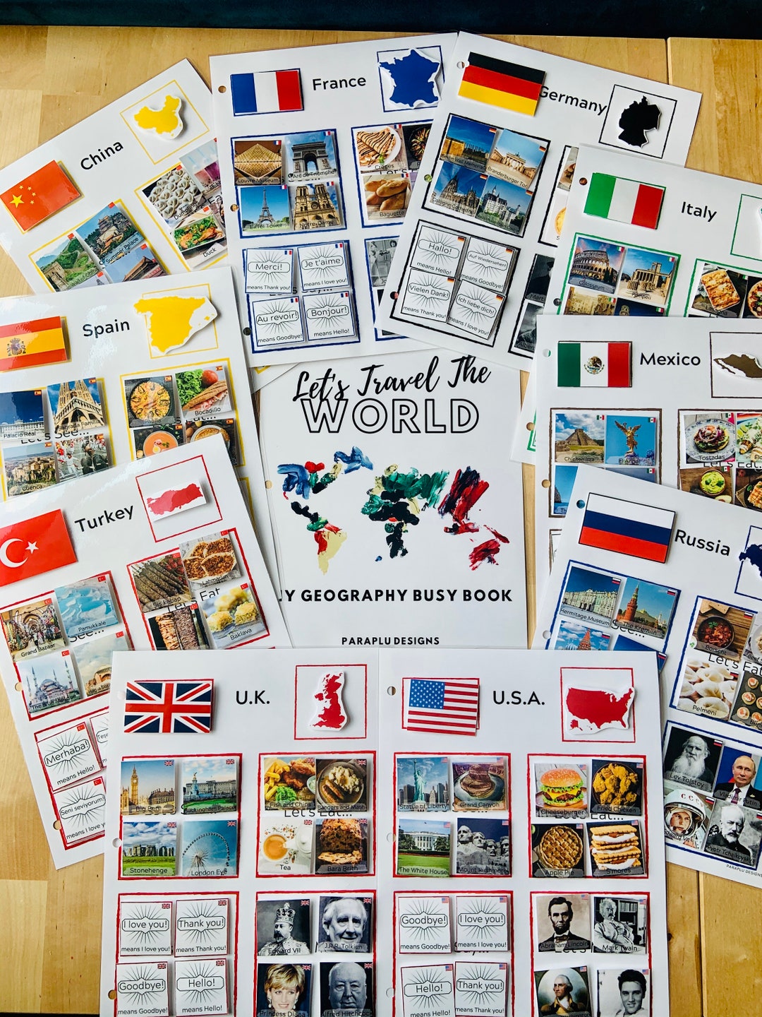 Geography Busy Book - Let's Travel the World! History, Foreign Language ...