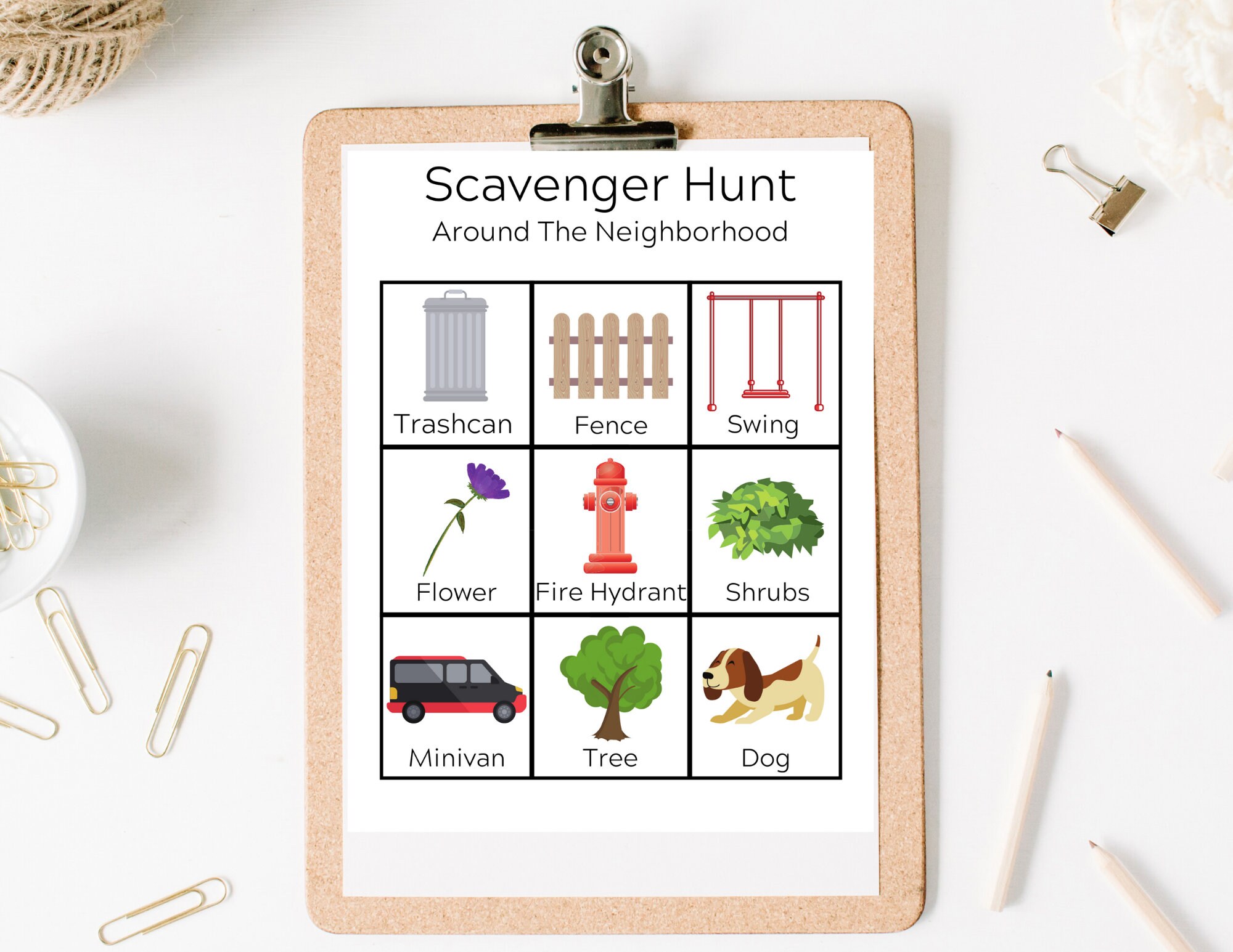 Printable Scavenger Hunts Variety Pack- Road Trips, Grocery Store ...