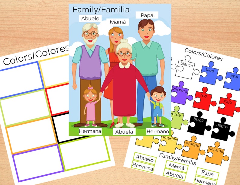 Learning Spanish Busy Book- Toddler to Preschool - DIY Printable Quiet ...