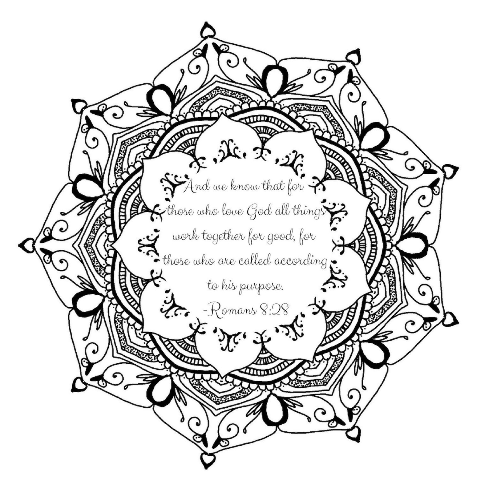 Set of 9 Mindful Mandala Coloring Sheets With Bible Verses- Instant ...