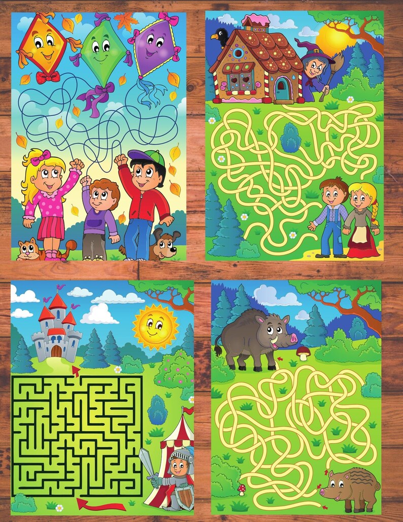 Maze Busy Book- Ah-mazing Printables! Quiet Time Activity Book - Etsy