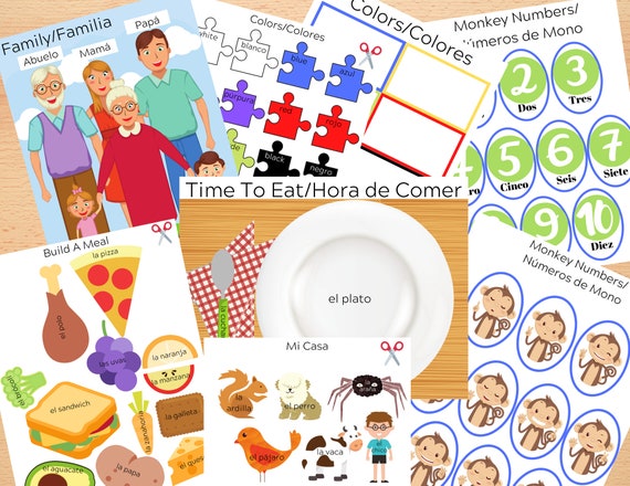 Learning Spanish Busy Book Toddler to Preschool DIY - Etsy