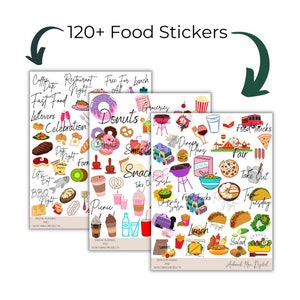 FOOD Digital Stickers for Goodnotes Planner, Junk Food Digital Planner ...