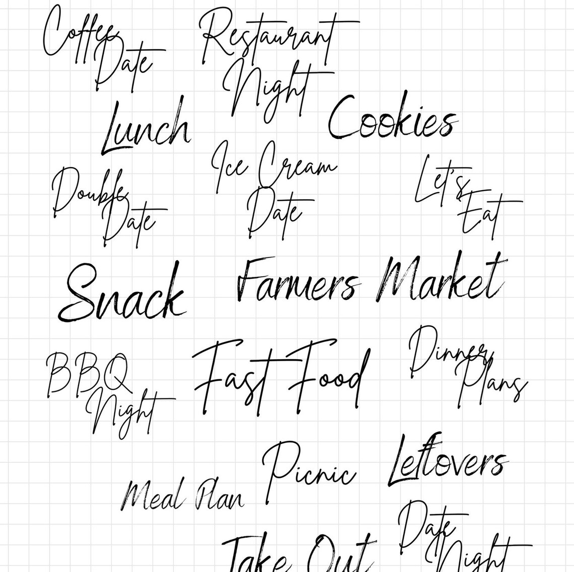 FOOD Digital Stickers for Goodnotes Planner Junk Food Digital - Etsy