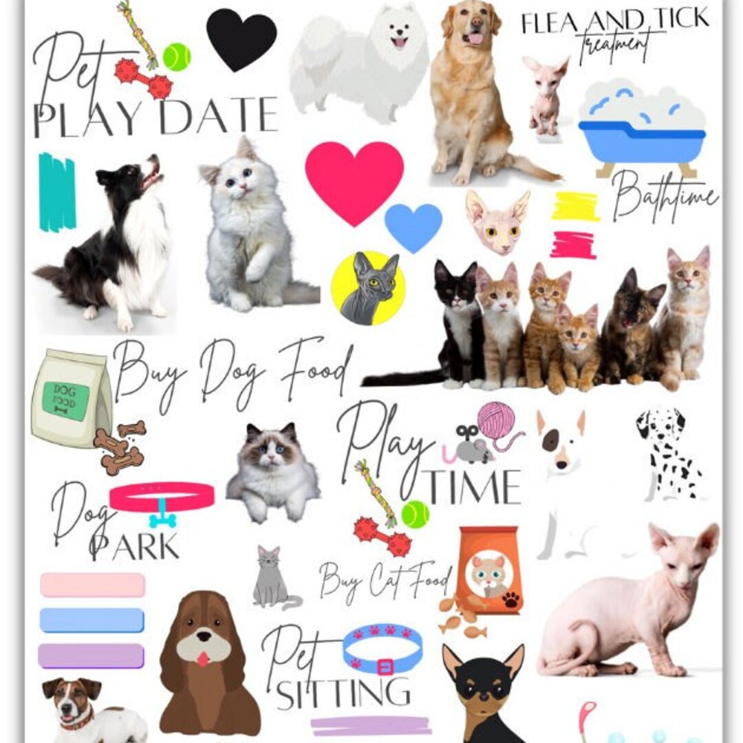 PET CARE Digital Goodnotes Stickers, Digital Stickers, Digital Planner ...