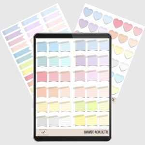 300+ Pastel Digital Stickers for Sticky Notes, Banners, Tabs and ...
