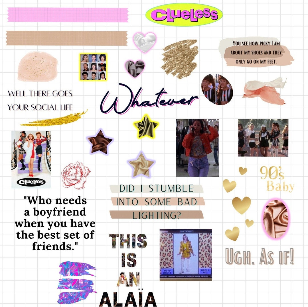 Goodnotes Stickers Pack | Clueless 90s, 80s Sticker Bundle| Clueless ...