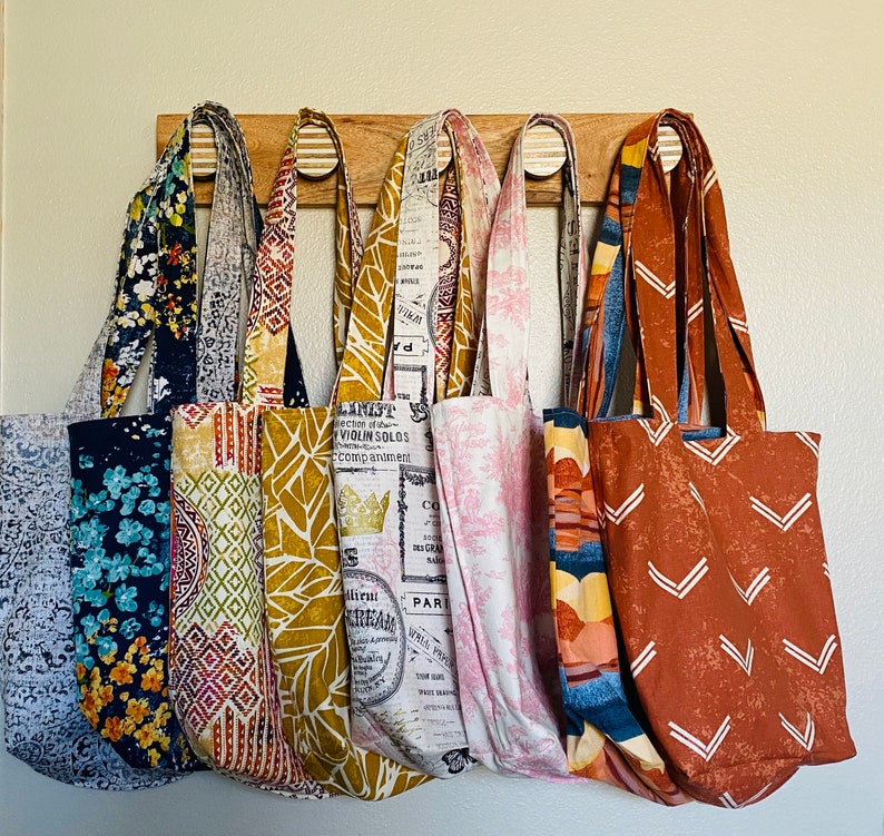 Handmade Reversible Tote Bags Canvas Cotton - Etsy