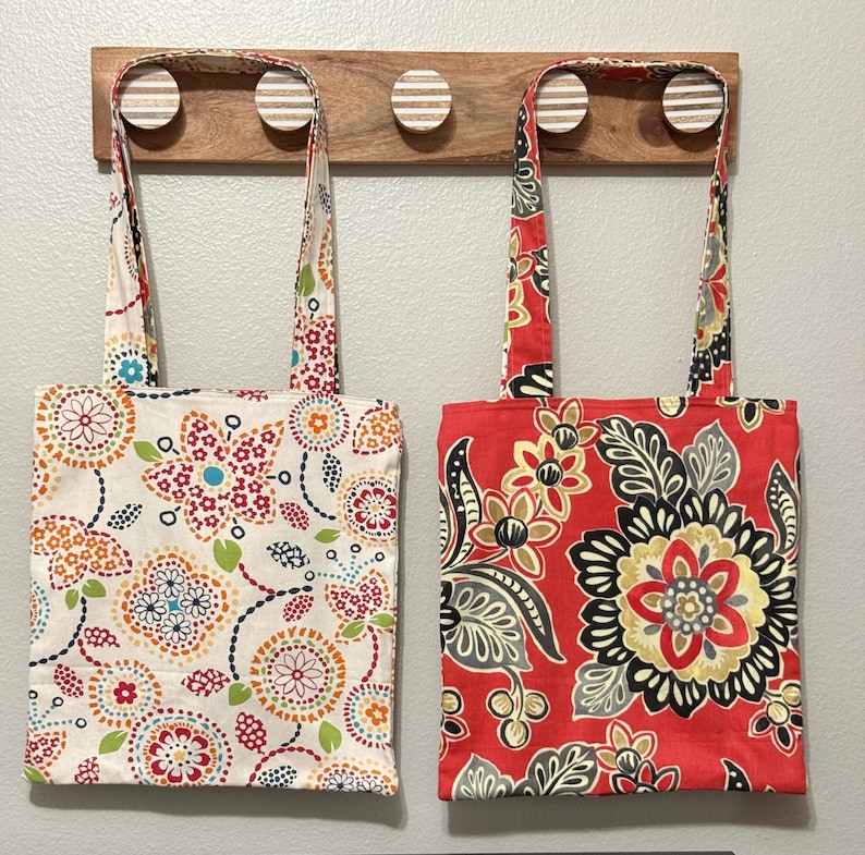 Handmade Reversible Tote Bags, Canvas Cotton - Etsy