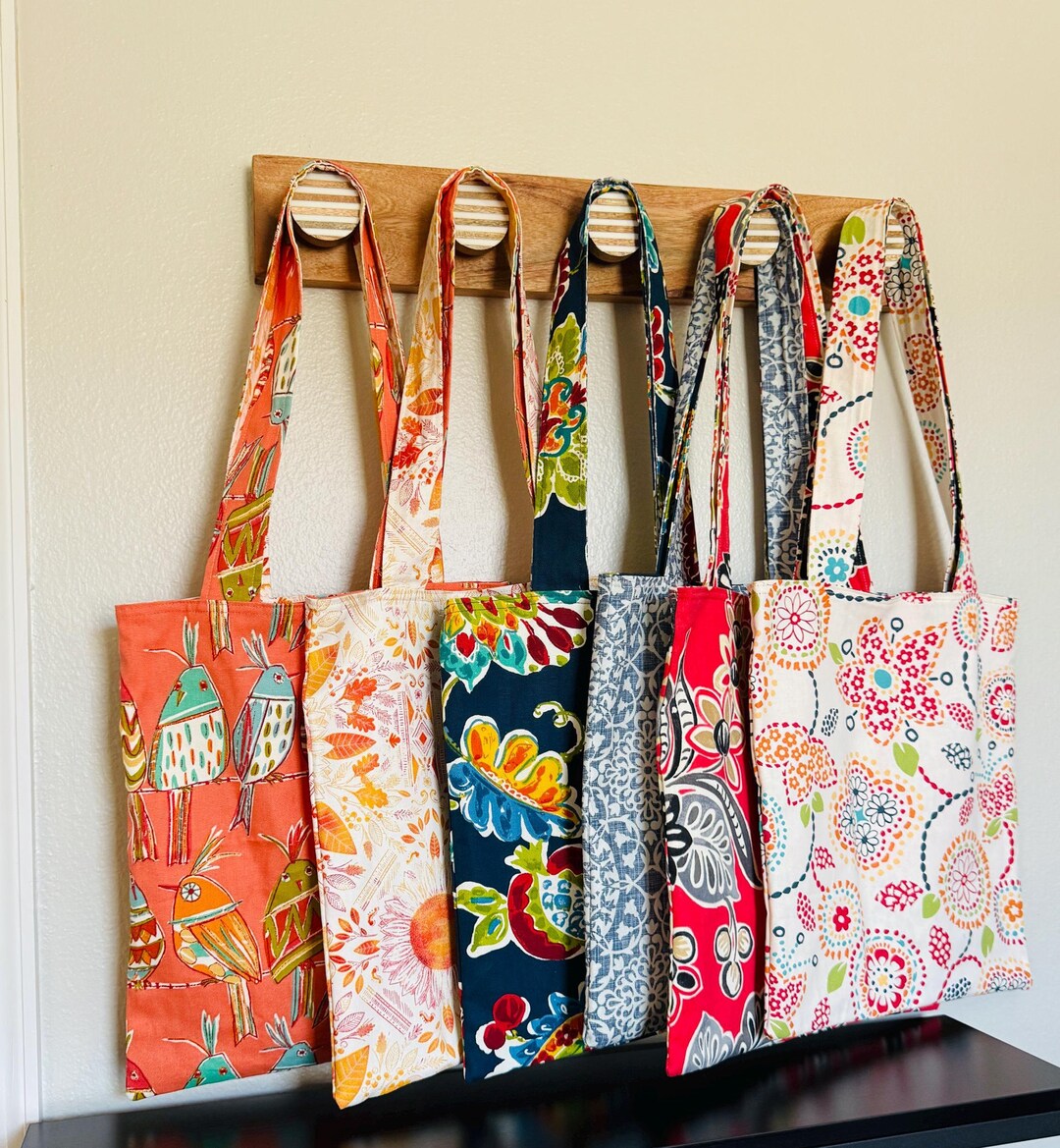 Handmade Reversible Tote Bags, Canvas Cotton - Etsy