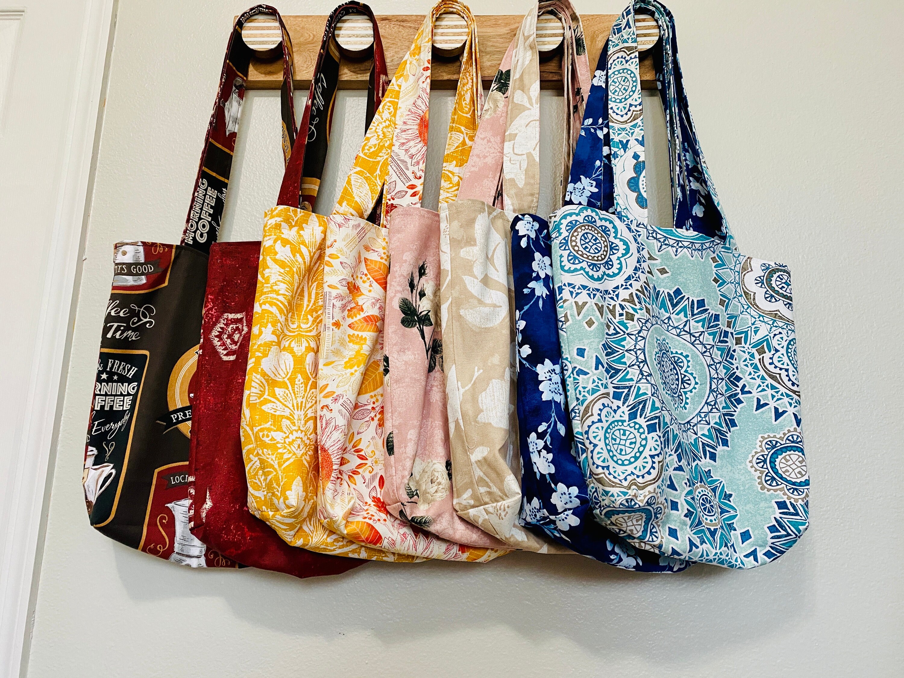 Handmade Reversible Tote Bags, Canvas Cotton - Etsy