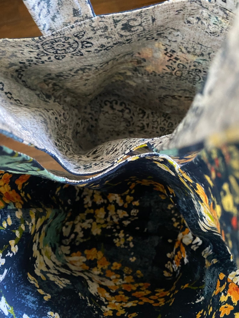 Handmade Reversible Tote Bags Canvas Cotton - Etsy