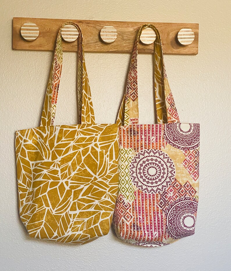 Handmade Reversible Tote Bags Canvas Cotton - Etsy