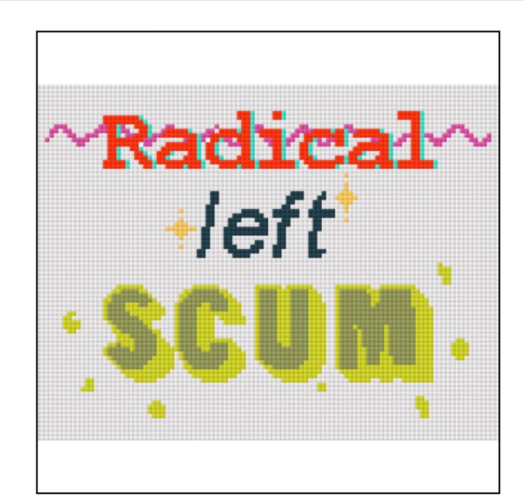 Radical Left Scum Cross Stitch Pattern - Etsy
