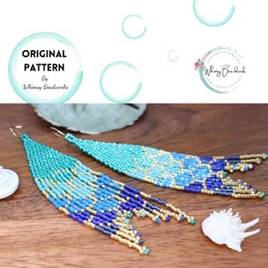Mermaid Tail Bead Earring Pattern, Seed Bead Pattern for Mermaid ...