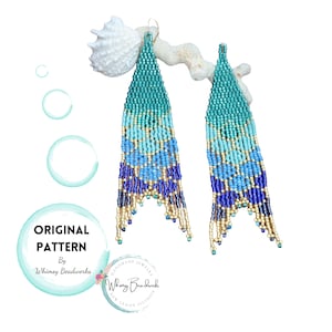 Mermaid Tail Bead Earring Pattern, Seed Bead Pattern for Mermaid ...