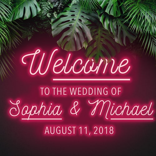 Tropical Welcome Sign Welcome Sign Template Printable - Etsy