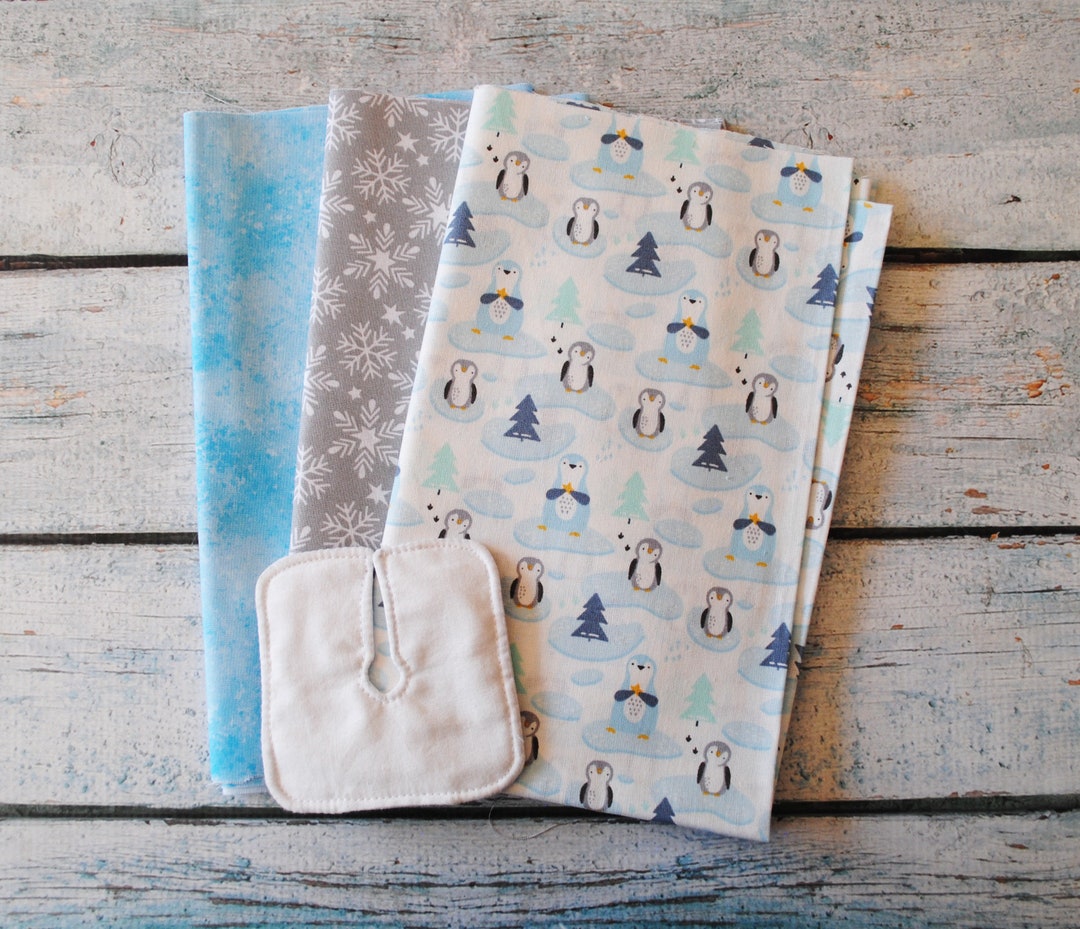 Penguin Party -- Set of 6 Trach Pads | Tracheostomy Pad | Trach ...