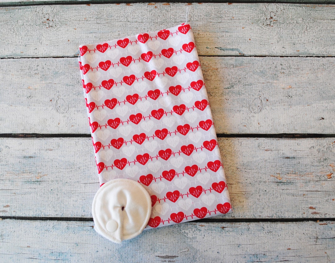 Heart Beat -- Set of 2 G-tube Pads | G-tube Covers | Button Covers ...