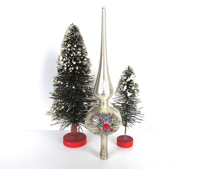 Vintage Christmas Tree Topper, Mid Century Blown Glass Tree Topper ...