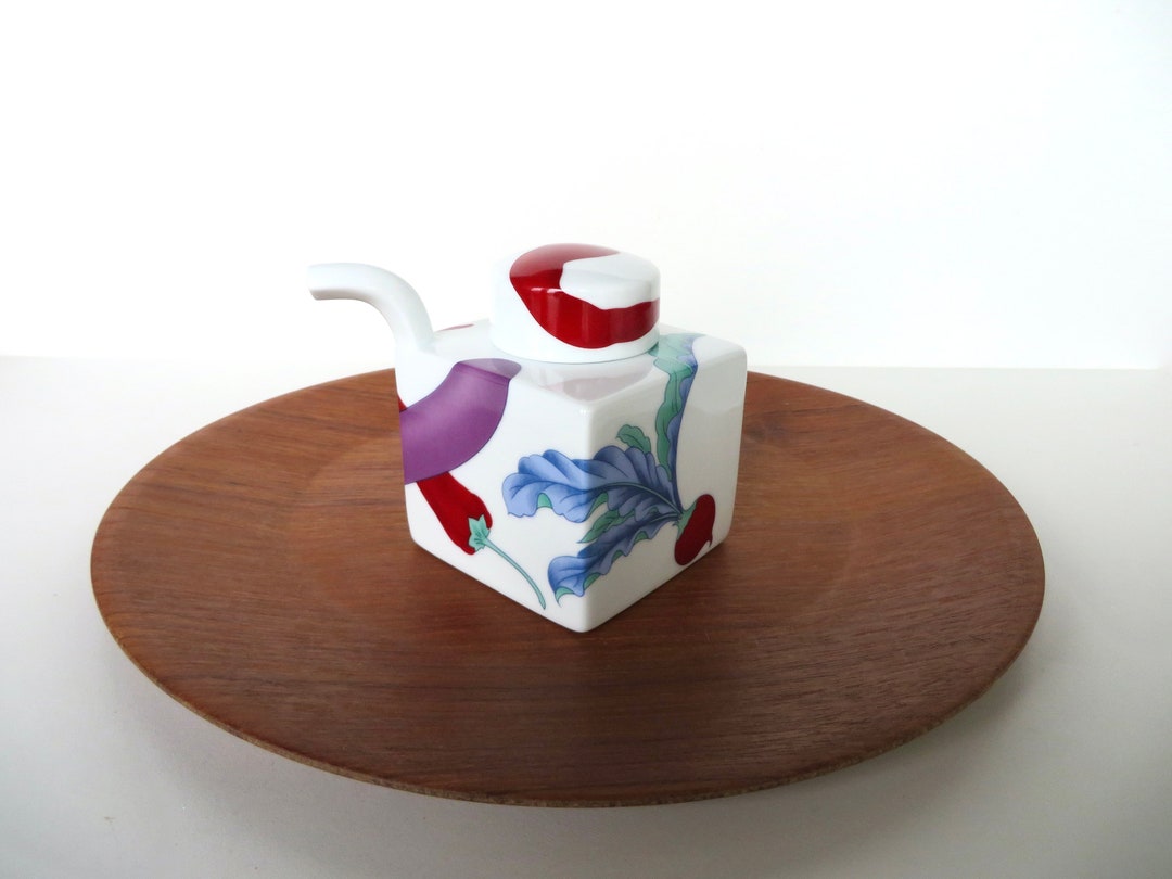 1990s Porcelain Shoyu Pitcher, Ceramic Soy Sauce Bottle Dispenser With ...