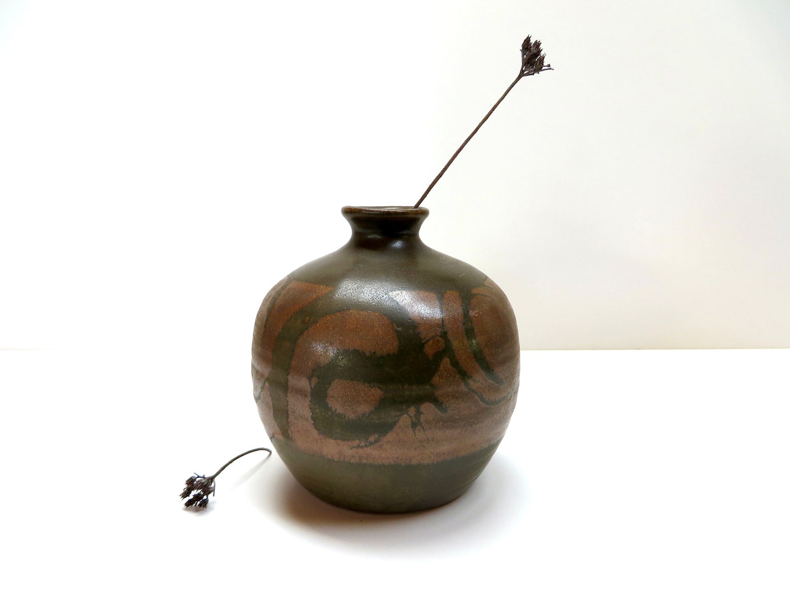 Mid Century Modern Stoneware Designs West Vase SDW Bulbous - Etsy