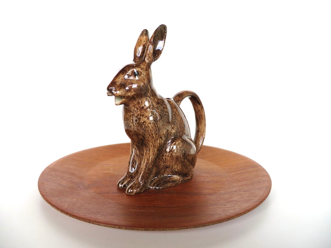 Vintage Ceramic Small Rabbit Pitcher Vase, Easter Table, Springtime ...